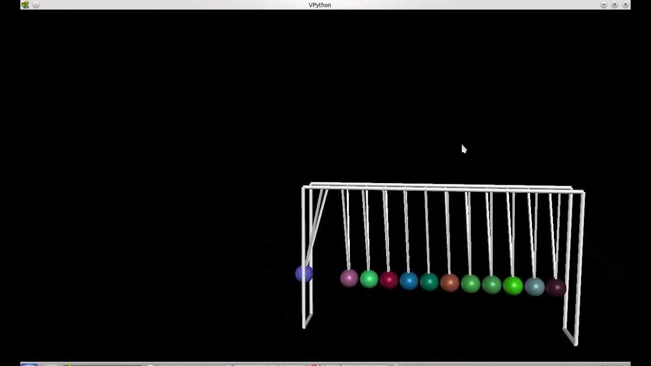 Newtons Crandle python + scipy simulation