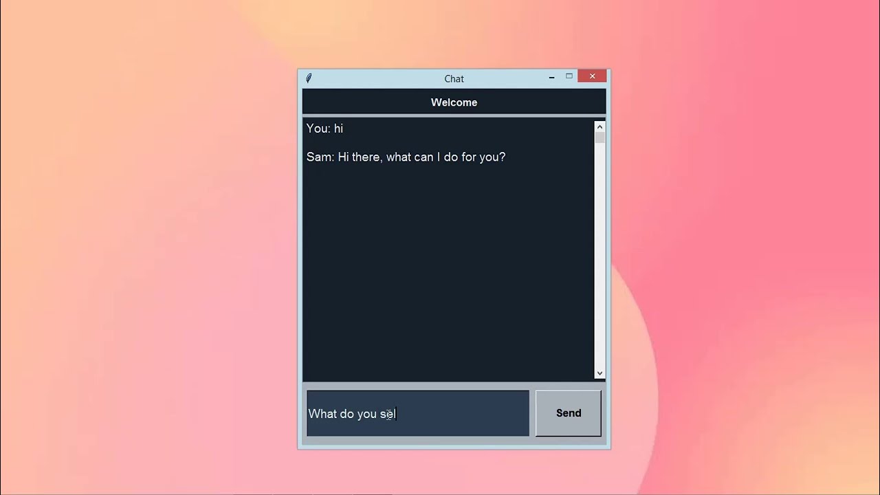 Interactive Chatbot Application Using Python | Pytorch | Tkinter