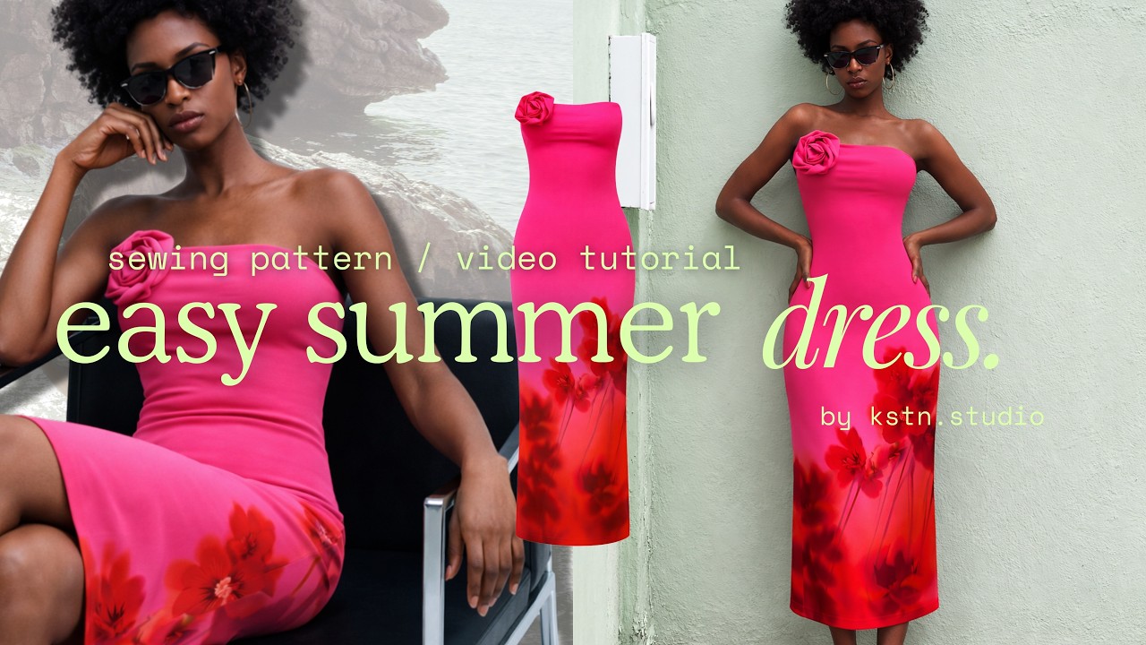 Strapless Bodycon Dress Sewing Pattern – Easy DIY Summer Dress