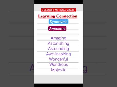 Synonyms of awesome learn English words dictionary #shorts #shortvideo #english #englishvocab #vocab