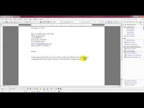 Policy Cancellation Letter