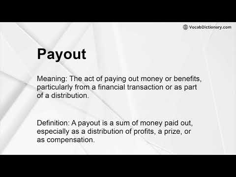 Payout Meaning