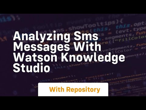 Analyzing sms messages with watson knowledge studio