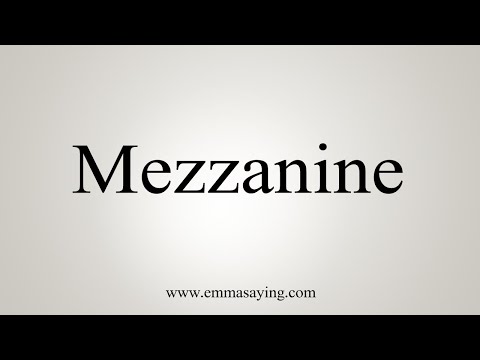 How To Say Mezzanine