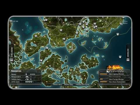 JUST CAUSE 2 map airport locations