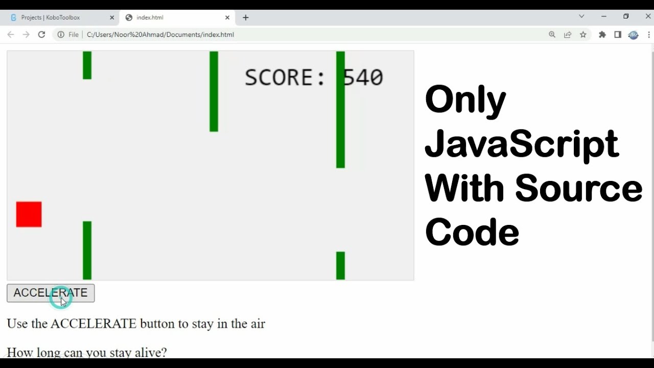 A Game with JavaScript With Source Code| CodingWithRohani