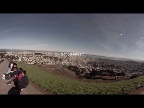RE:Lens' Spherical Stabilization 360 VR before/after example