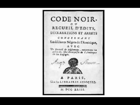 Code Noir or Code Black 1685 English Audio Version