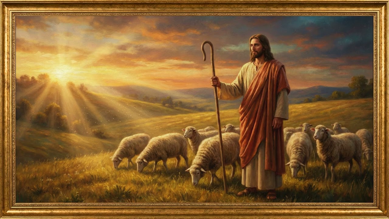 Jesus The Good Shepherd | 4K Living Art Screensaver for TV | Psalm 23 Ambience