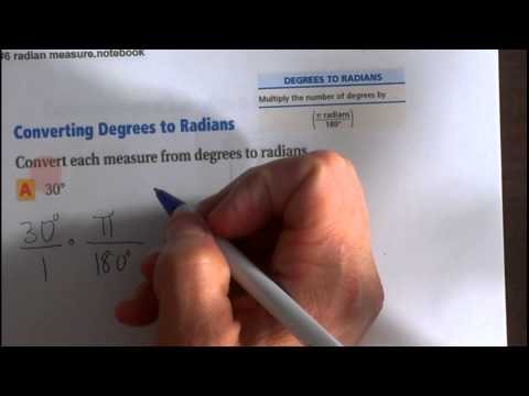 Converting Degrees to Radians
