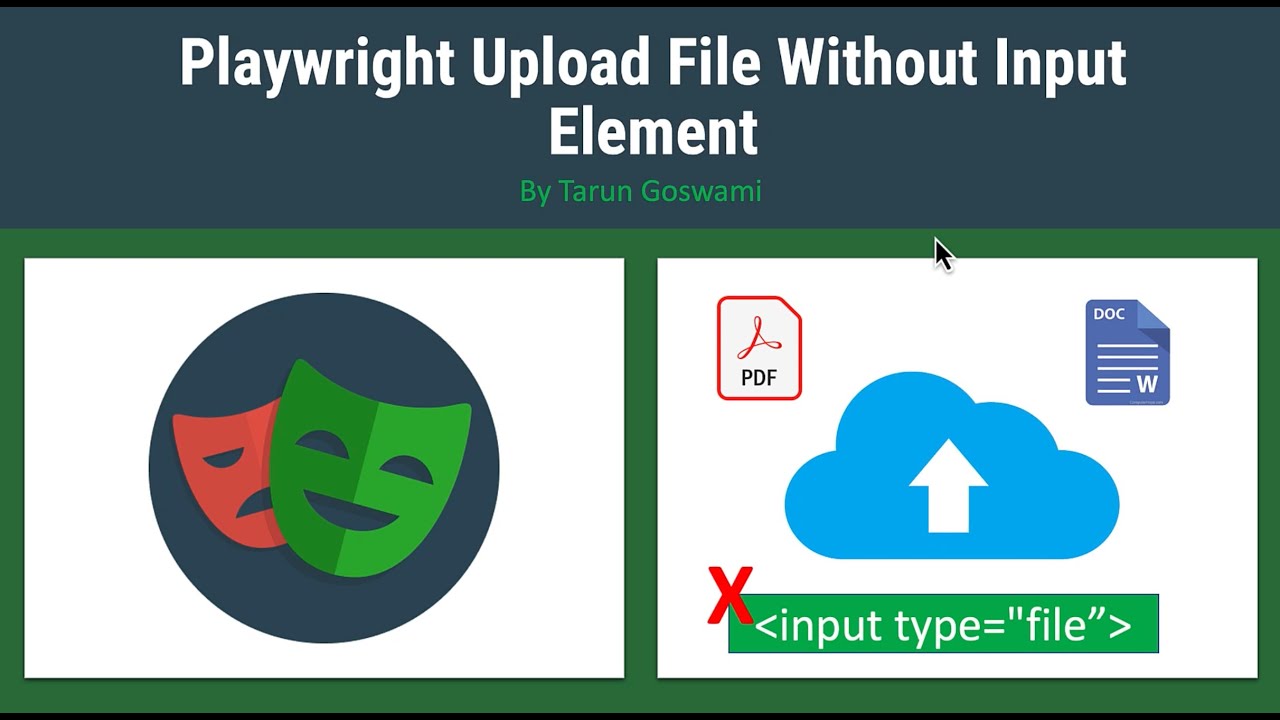 Playwright Upload File Without Input