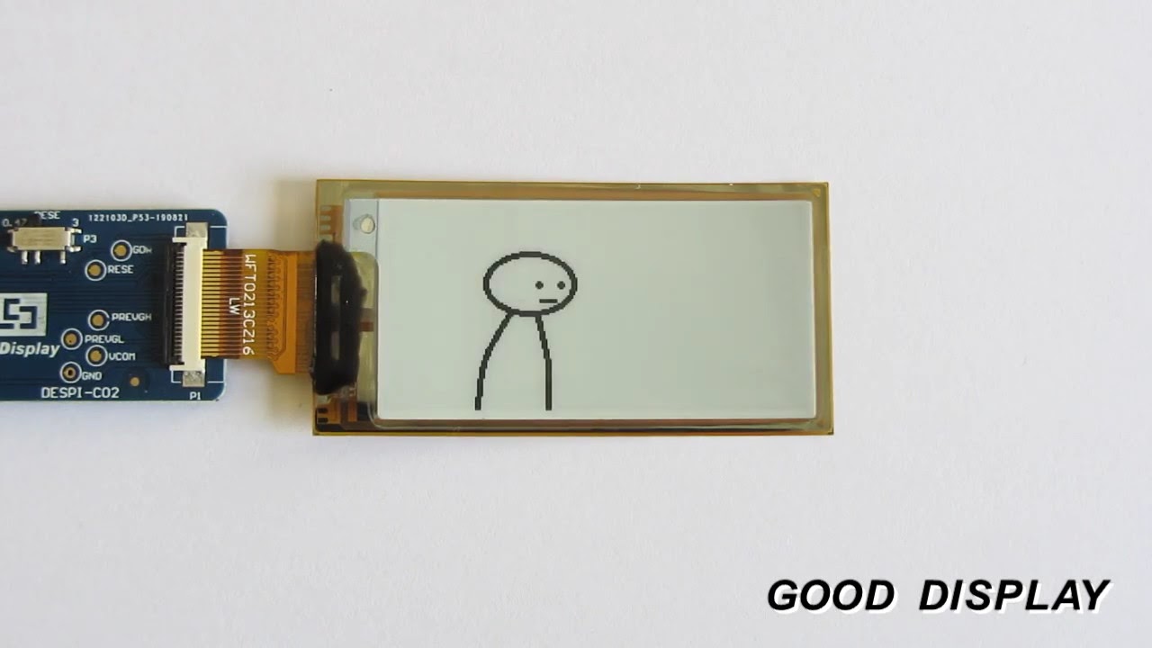 2.13'' flexible fast update e-paper display bendable eink screen