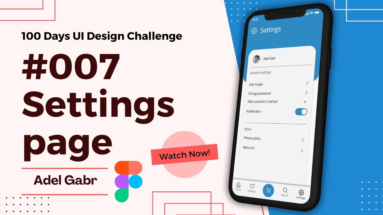 Create stunning Settings page with figma | Daily UI Design Challenge 007