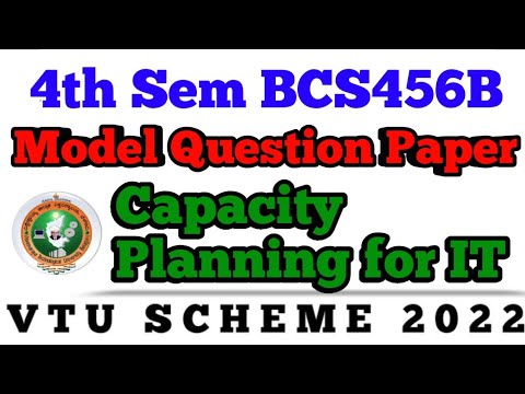 💥4th SEM CAPACITY PLANNING FOR IT MODEL QUESTION PAPER BCS456B #vtu #cp #viral