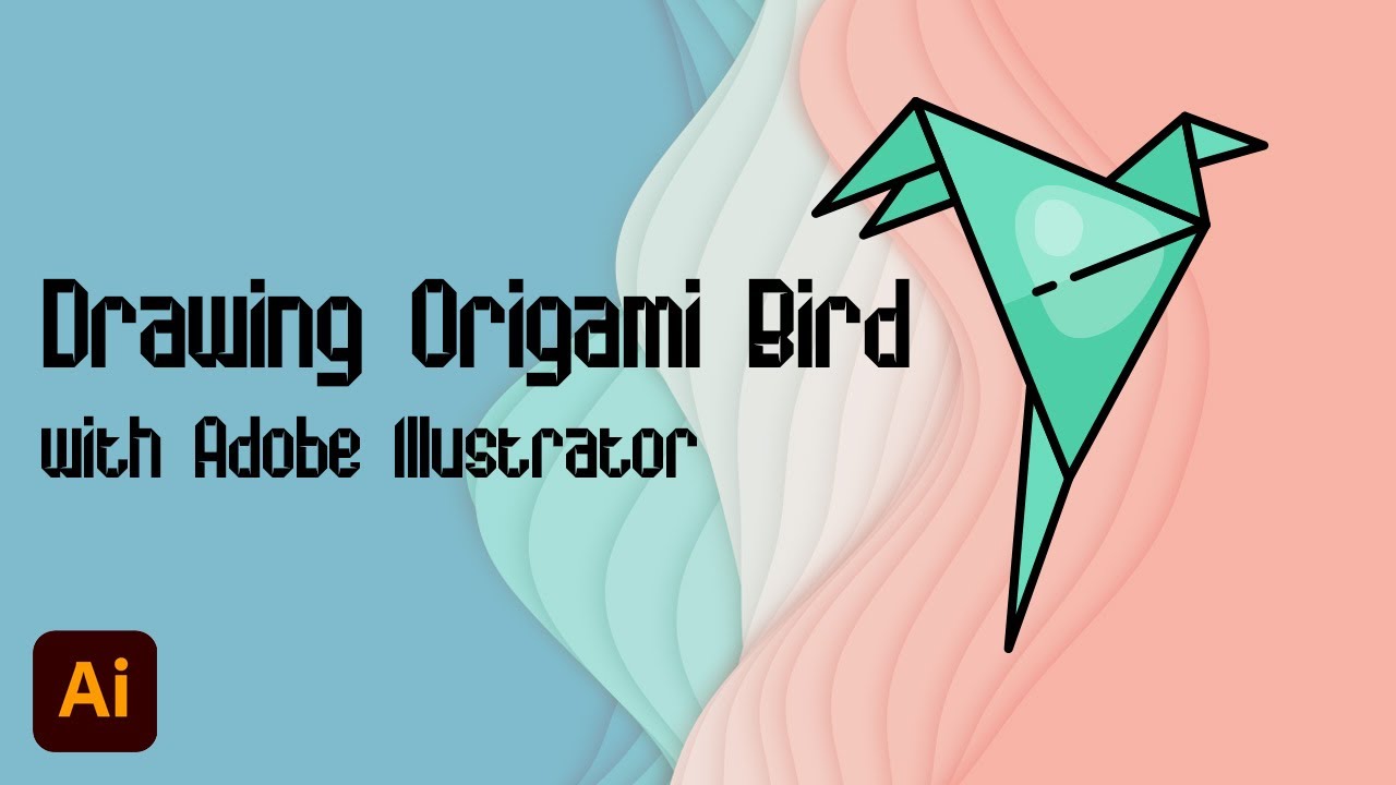 Drawing Bird Origami with Adobe Illustrator