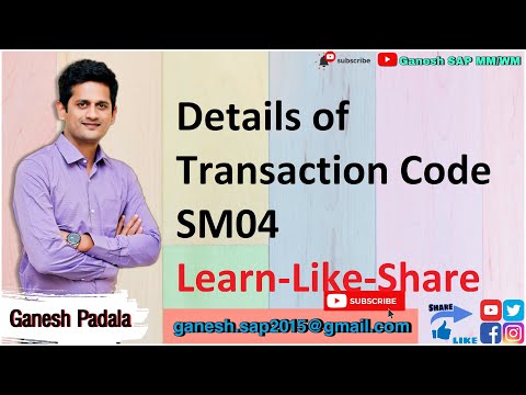 Details of Transaction Code SM04 | GANESH SAP SCM
