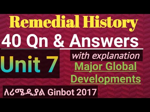 Remedial History Unit 7 Major Global Developments #remedialexam2017 #remedialtricks #remedialprogram