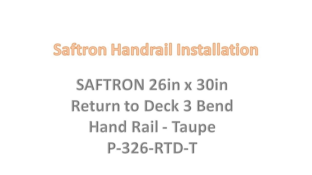 Saftron Spa/Pool Handrail Installation