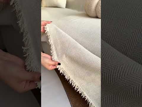 Slipcover KAS Chenille Fabric Sofa Throw Blanket, Couch Cover Blanket Throws for 1/2/3/4 Seater