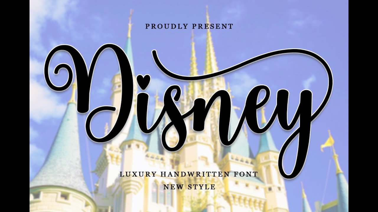 Disney | Elegant Handwritten Script Font for Creative Projects