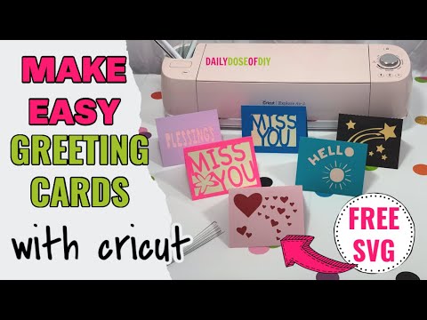 Make Easy Greeting Cards with Cricut | Free Greeting Card SVG File