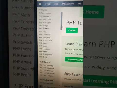 PHP learn website @w3schools |how to learn php #phpdeveloper #learnprogramming #trending