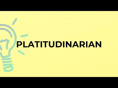 What is the meaning of the word PLATITUDINARIAN?