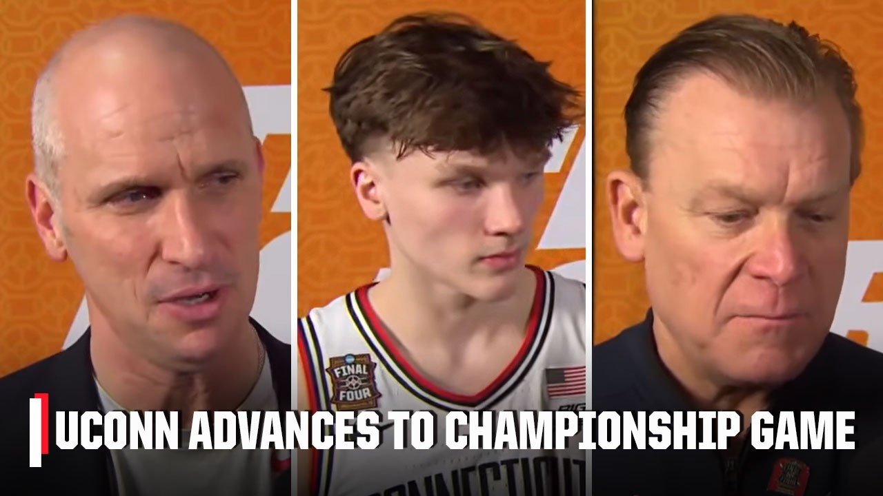 UConn & Illinois head coaches react to Final Four results | ESPN College Basketball