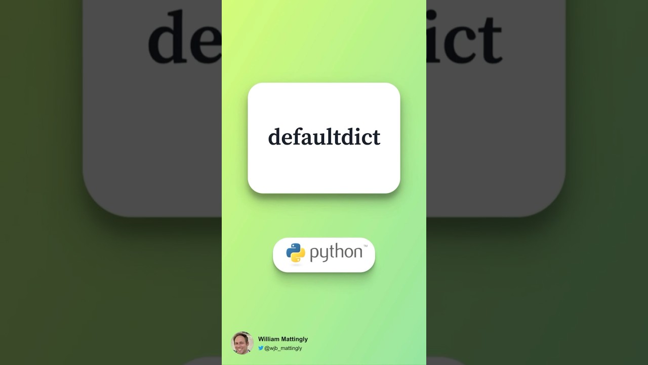 Defaultdict in Python in 60 Seconds #coding #python