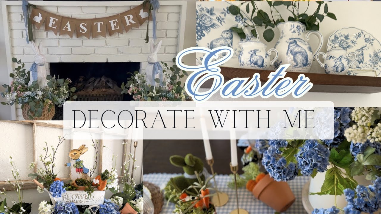 Easter Decorate with Me Easter 2026, Easter tablescape ideas, Spring Easter Home Decor ideas,  