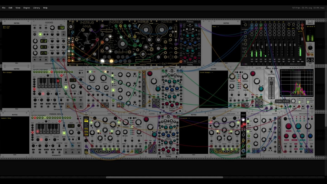 VCV Rack 2 || Ambient Space Modular || Self-Generative + Sequenced