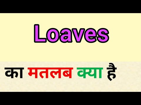 Loaves meaning in hindi | loaves ka matlab kya hota hai | word meaning English to hindi