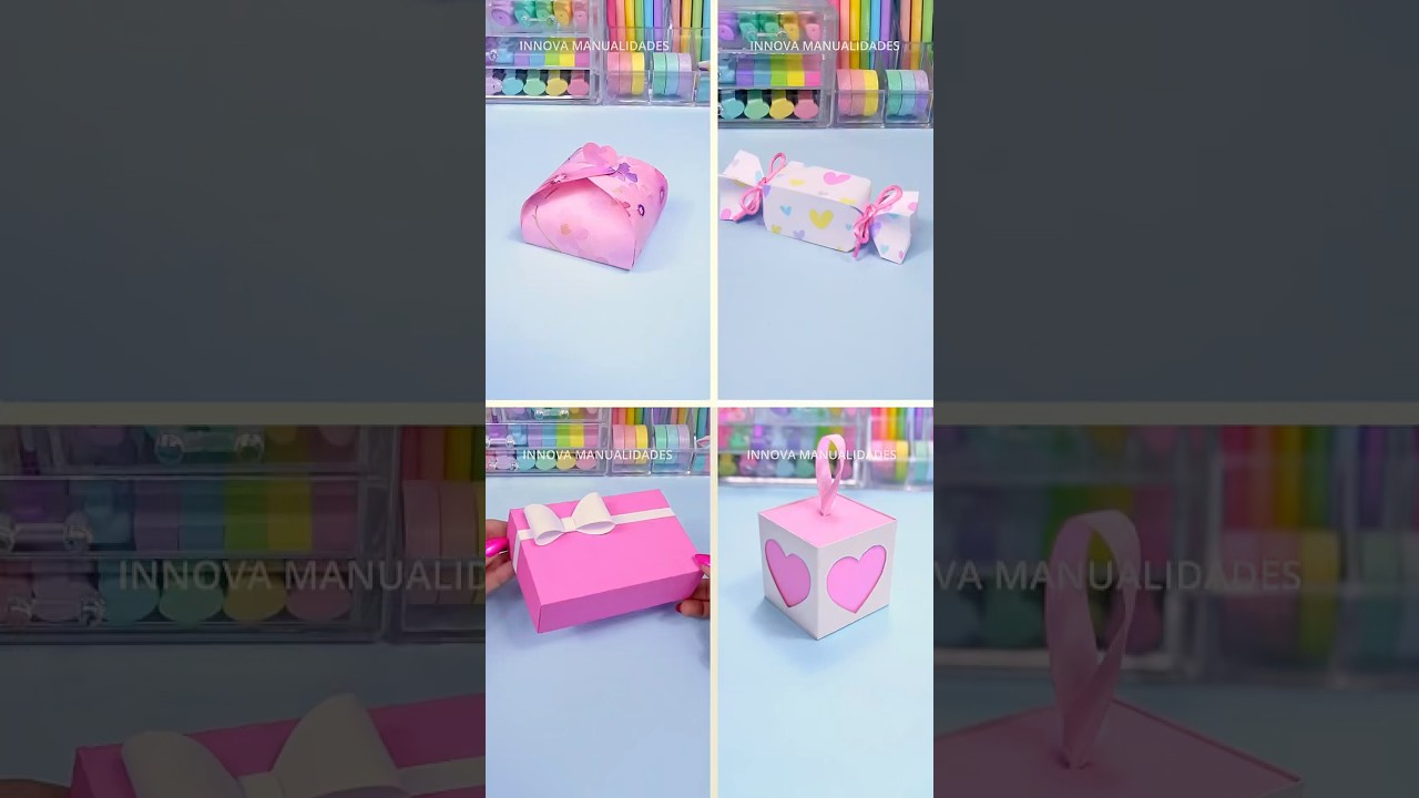 4 Ideas de manualidades con papel 💖 Lindas ideas para regalar #diy #manualidades #ideas #regalos
