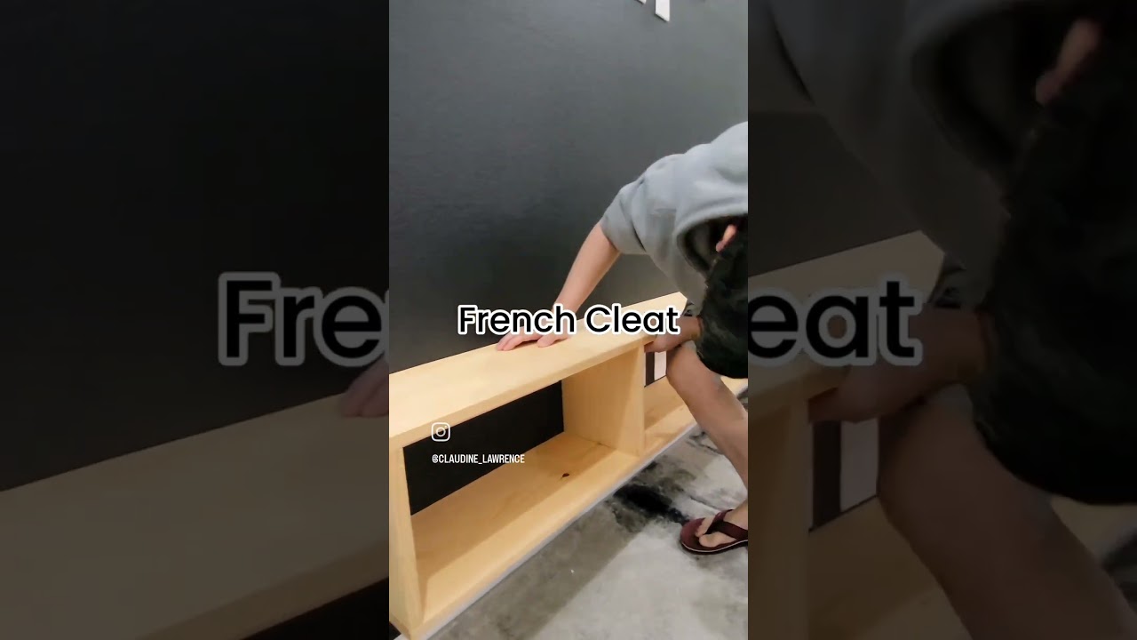 French Cleat Floating Cabinet #diy #floatingcabinet #accentwall #woodworking #interiordesign