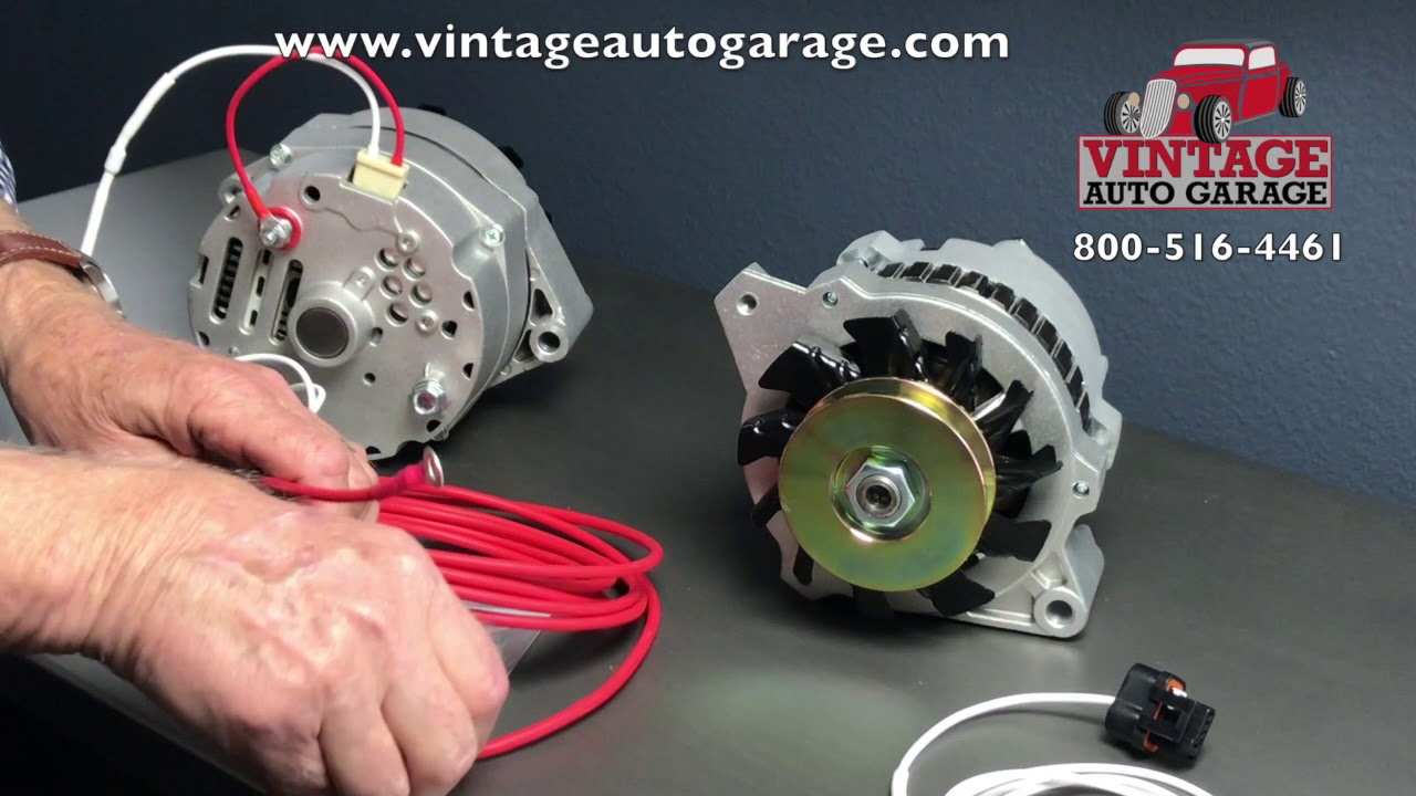 How to connect 2 wire Delco 10si and CS130 alternators using charge connector plugs