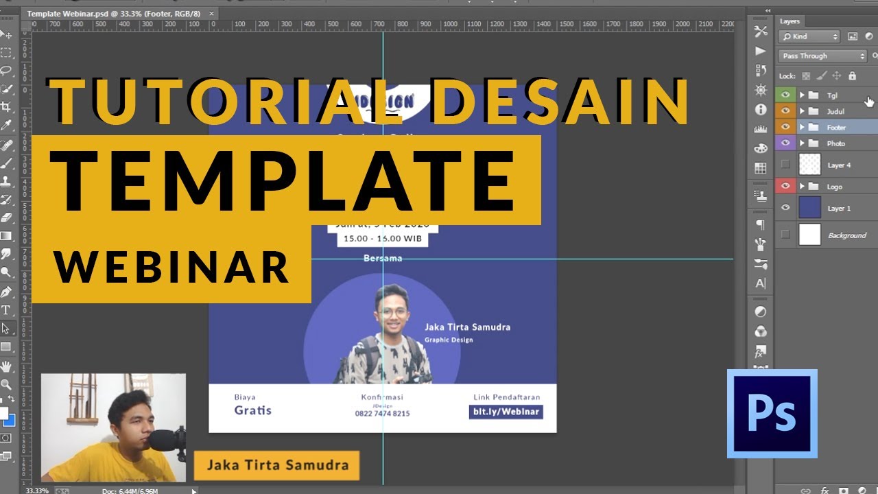 Tutorial Desain Flayer Webinar - Photoshop #seminar #seminaronline #photoshop​
