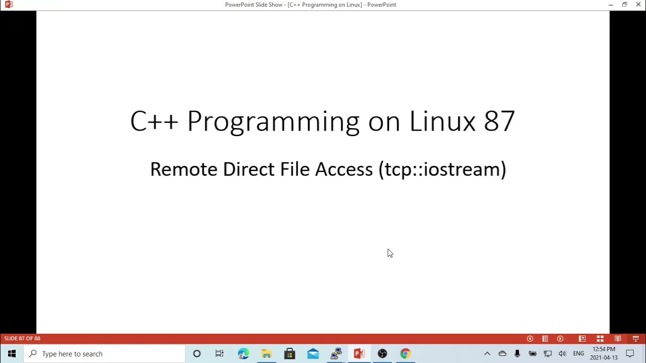 C++ Programming on Linux - Remote Direct File Access using TCP::iostream