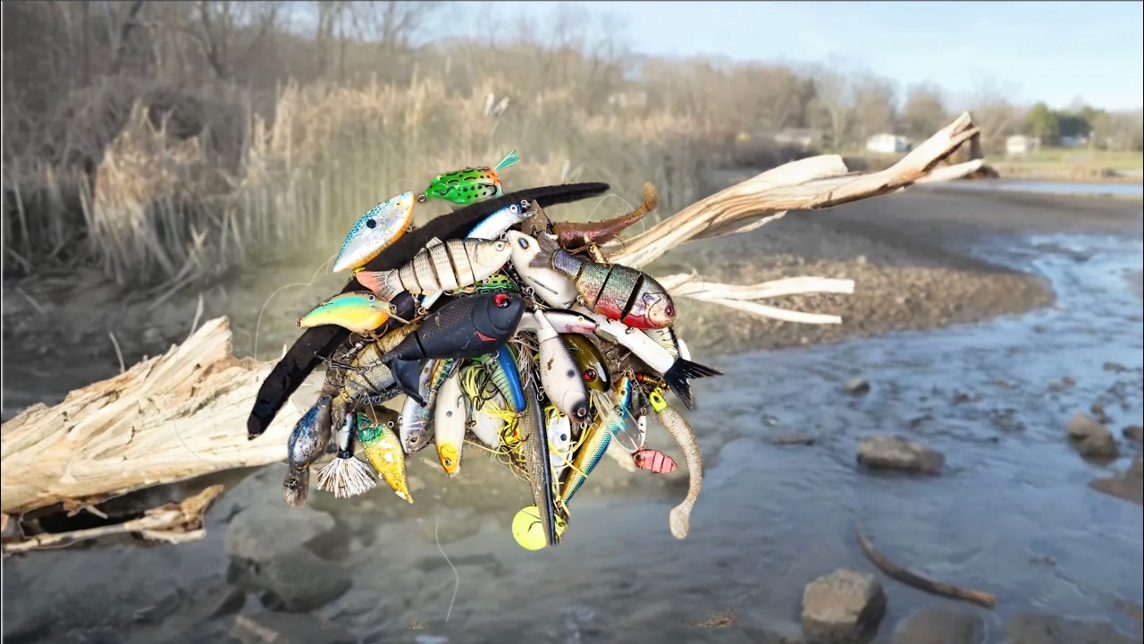 I Found Crazy Fishing Lures in the Drained Lake!