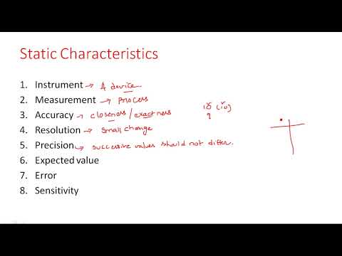 Static characteristics | Electrical Instruments | Lec - 01