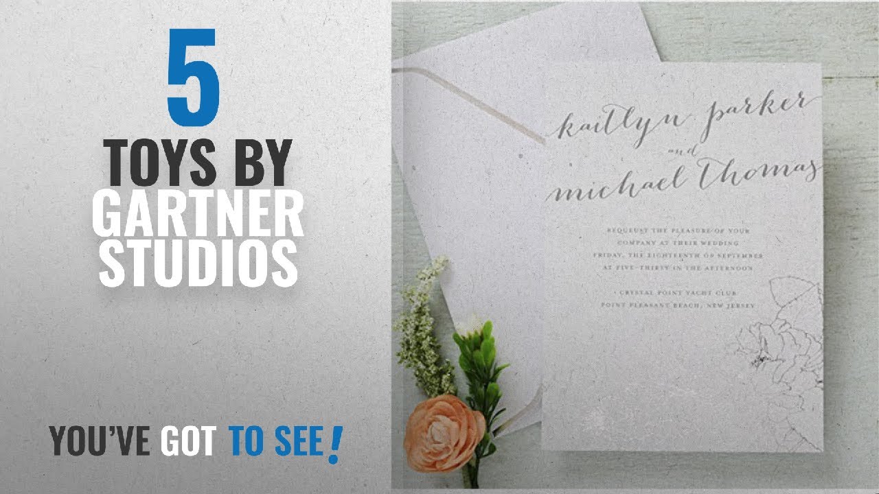 Top 10 Gartner Studios Toys [2018]: Silver Floral Foil Invitation by Gartner Studios