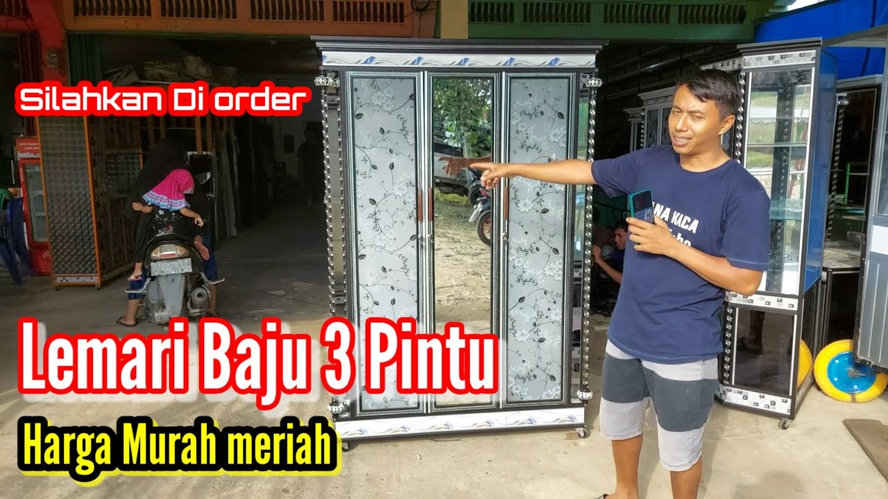 lemari baju 3 pintu harga murah meriah silahkan di order
