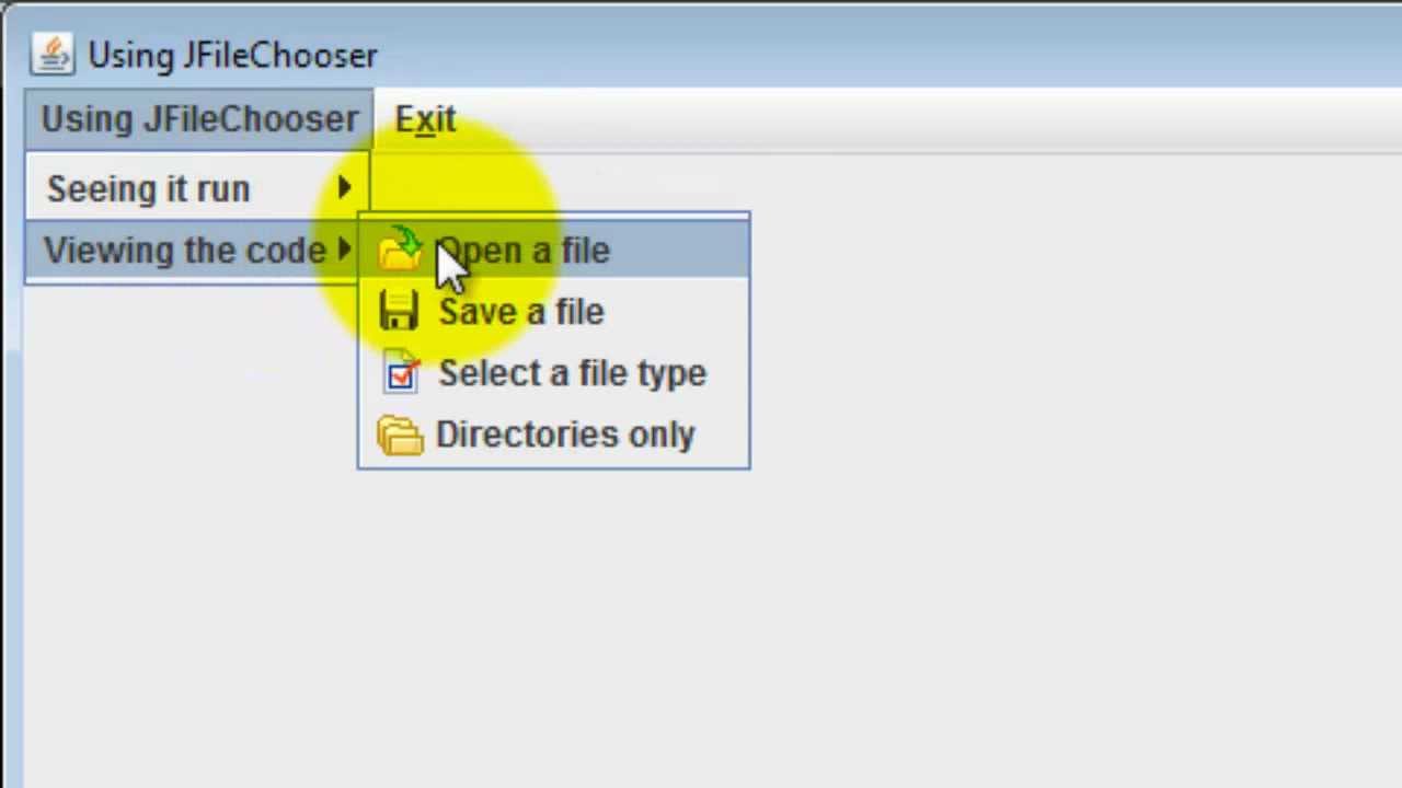 Java - Creating a menu bar