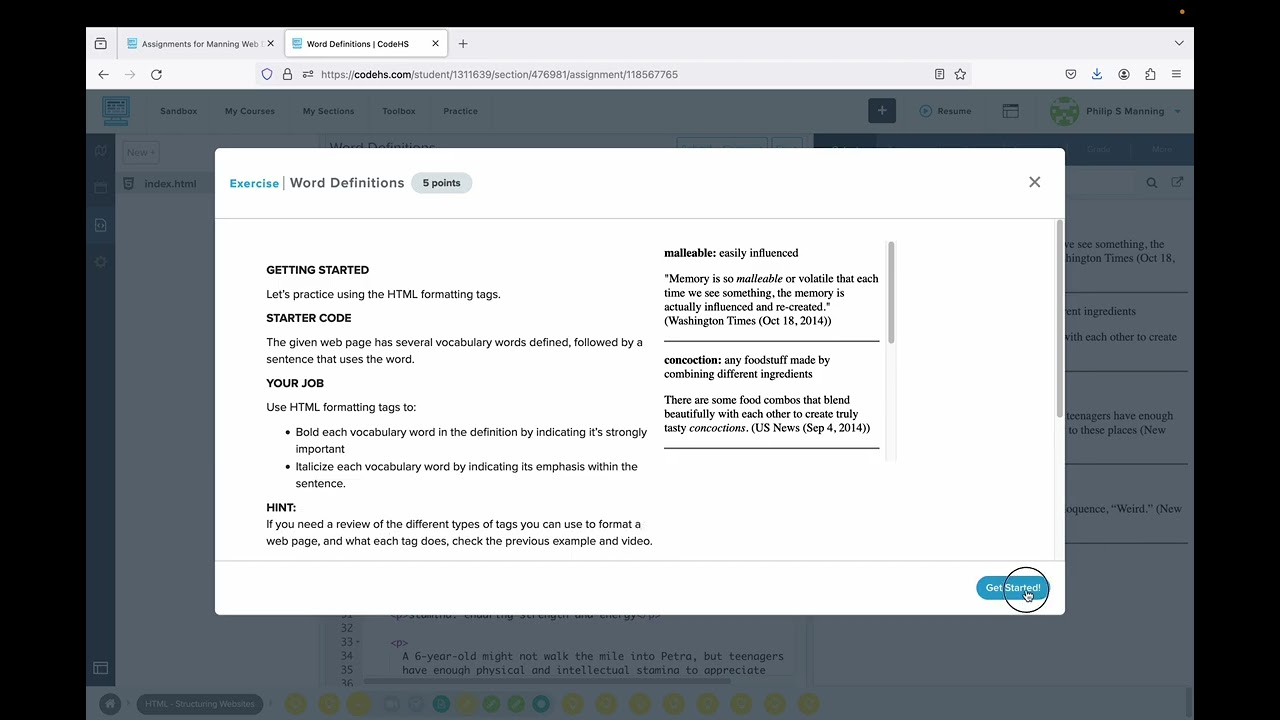 CodeHS Web Design Unit 2 | Formatting Text