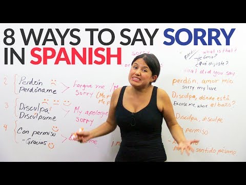 How to say sorry in Spanish | Spanish language