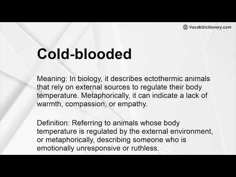 Cold-blooded Meaning