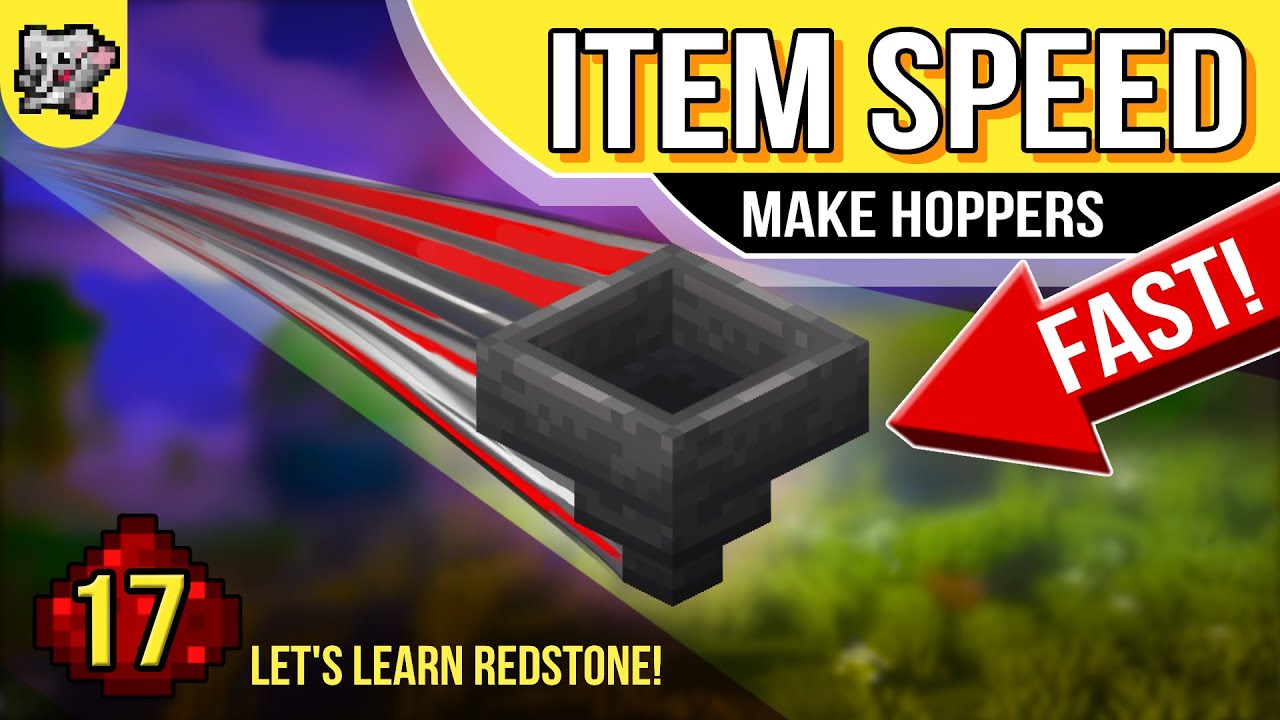 FAST Hoppers Speed Up Item Systems | Let's Learn Redstone 17 | Minecraft Redstone Tutorial