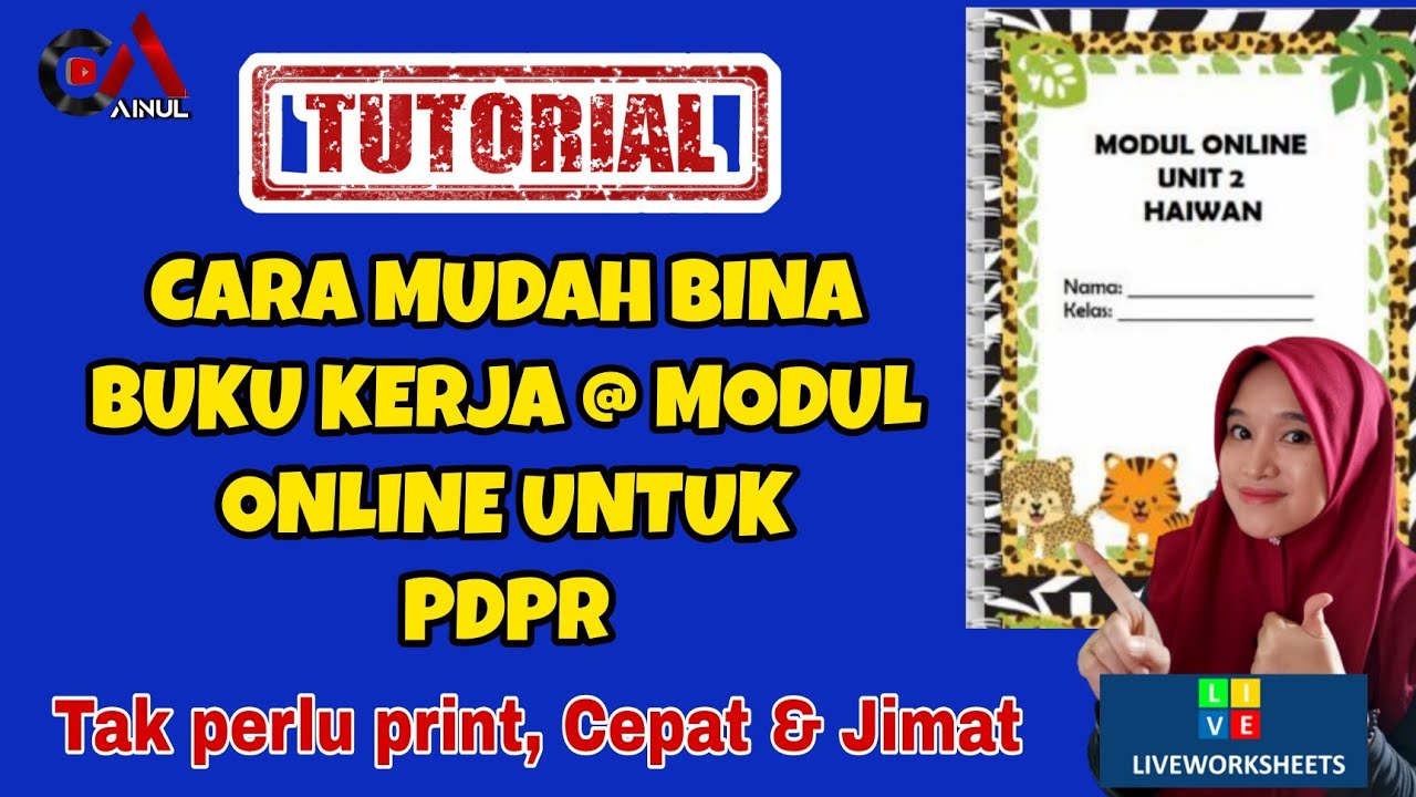 CARA MUDAH BINA BUKU KERJA INTERAKTIF ONLINE UNTUK PDPR