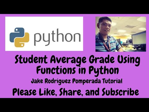 Student Average Grade Using Function in Python