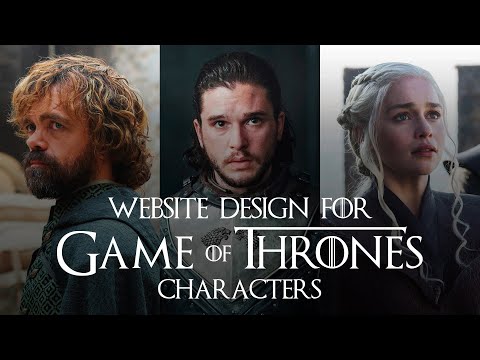 Website Design for Game of Thrones Characters
