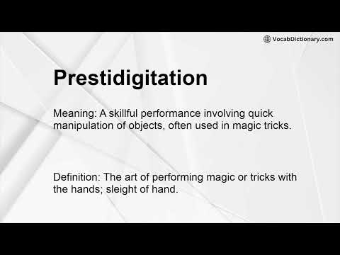 Prestidigitation Meaning